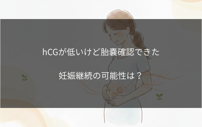hCGが低いけど胎嚢確認できた｜妊娠継続の可能性は？数値の見方と注意点を解説